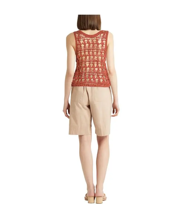 Brunello Cucinelli Solid-colored Sleeveless Knit Top