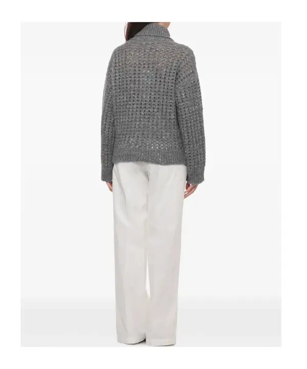Peserico Fair Isle Zip Knitted Sweater