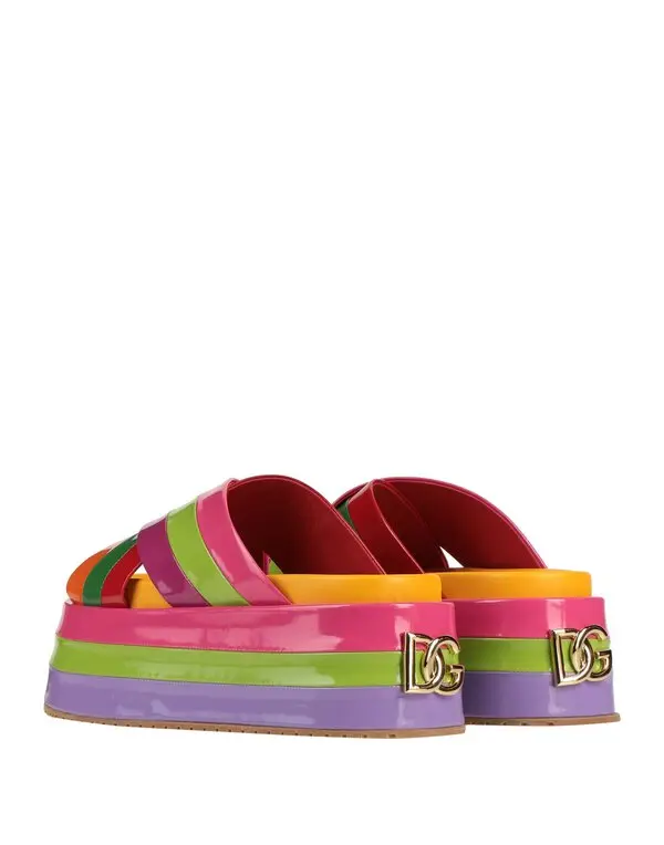 Dolce & Gabbana Multi-colored Striped Sandals - Multicolor