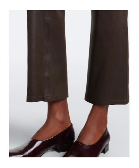 JOSEPH Duke Casual Leather Trousers - Brown