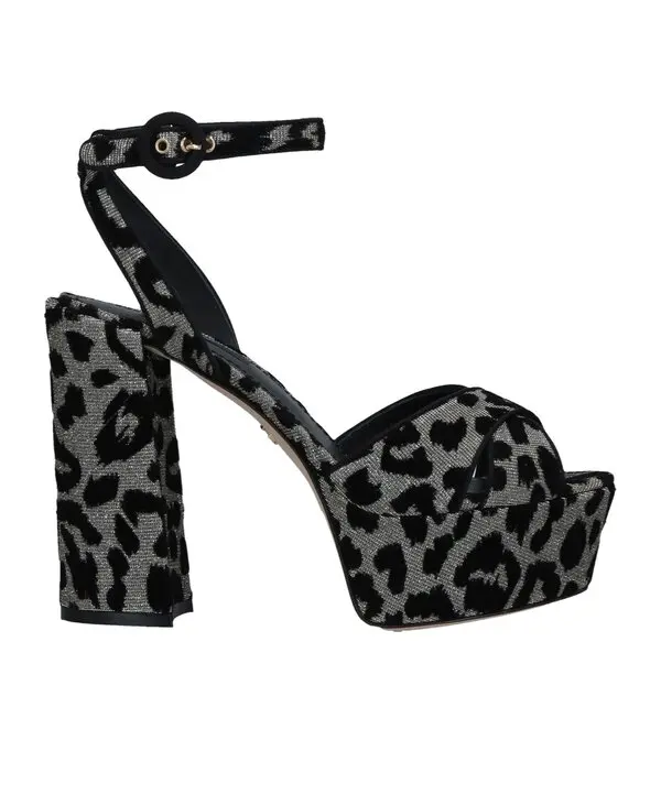 Dolce & Gabbana Leopard-print Velvet Shoes