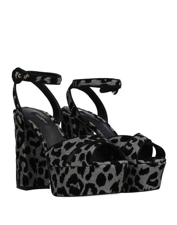 Dolce & Gabbana Leopard-print Velvet Shoes