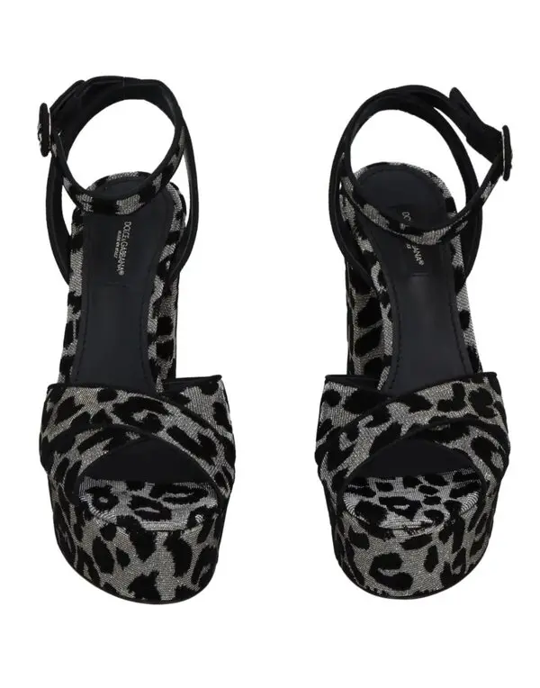 Dolce & Gabbana Leopard-print Velvet Shoes
