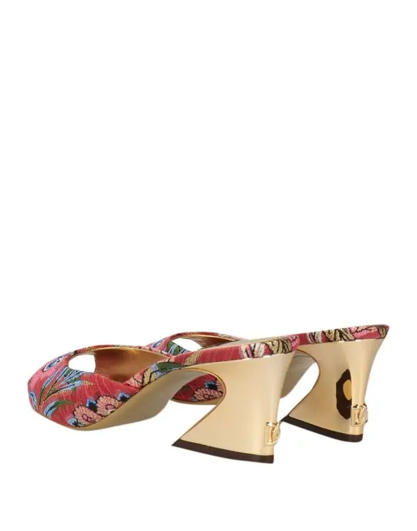 Dolce & Gabbana Floral Canvas Slide Sandals