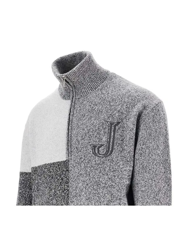 Jacquemus Color Block Half Zip Knitted Sweater - Multi-grey
