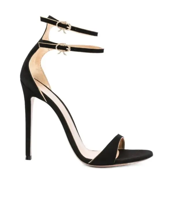 GIANVITO ROSSI 115mm Victorine Double-buckle Stiletto Sandals - Black