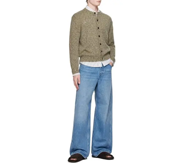 Jacquemus The Moulin Knitted Cardigan - Green