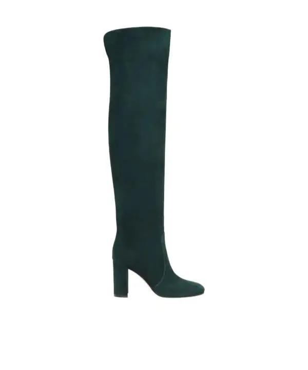 GIANVITO ROSSI Over-the-knee Block-heel Boots - Green