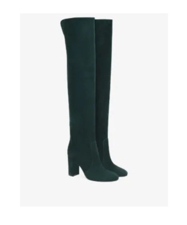 GIANVITO ROSSI Over-the-knee Block-heel Boots - Green