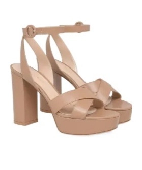 GIANVITO ROSSI 105mm Sabrina Criss-cross Platform Heeled Sandals - Nude
