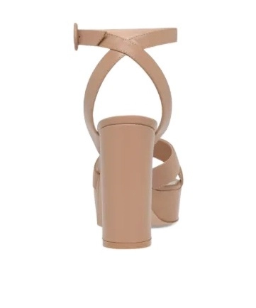 GIANVITO ROSSI 105mm Sabrina Criss-cross Platform Heeled Sandals - Nude