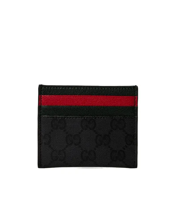 Gucci Minimalist Jacquard Card Holder - Black