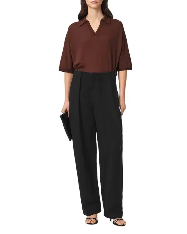 ALLSAINTS Phi Pleated Trousers - Black