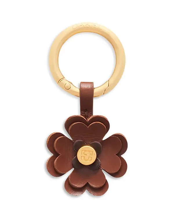 Gerard Darel Trefle Leather Bag Charm - Tan/brown