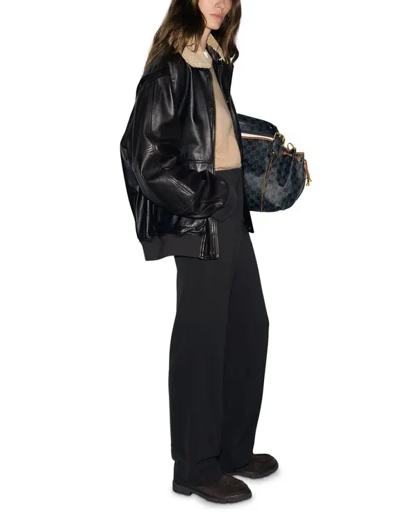 Gerard Darel Mili Midi Rise Straight Leg Pants - Brown