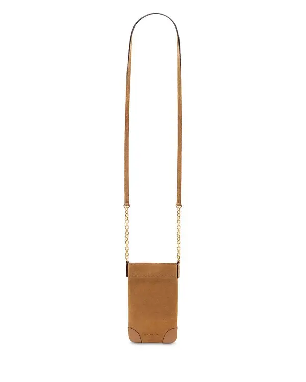 Gerard Darel Charlotte Suede Phone Crossbody - Wheat