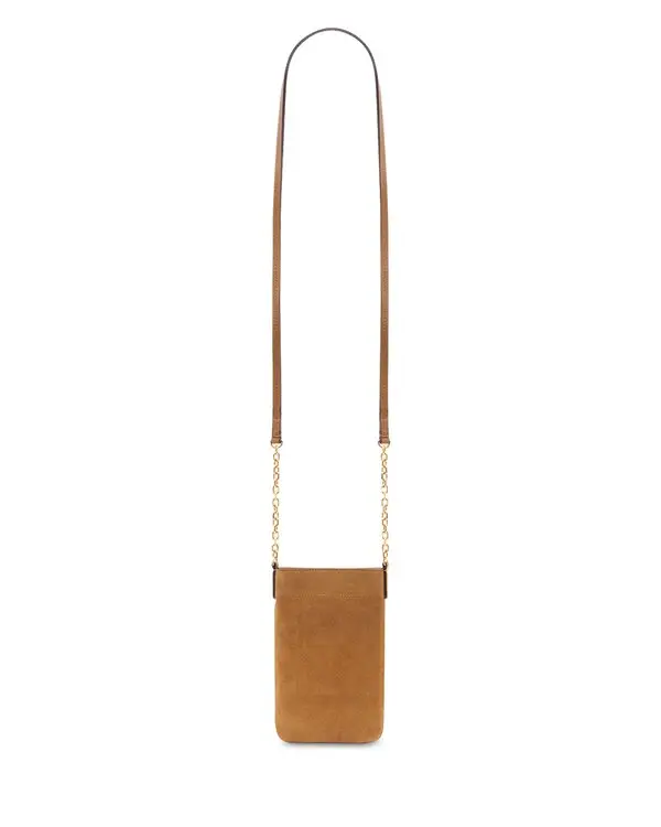 Gerard Darel Charlotte Suede Phone Crossbody - Wheat