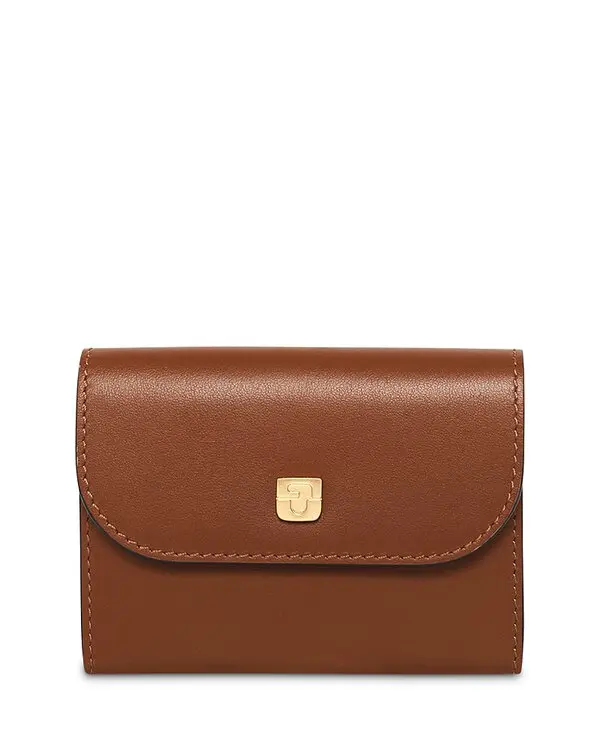 Gerard Darel Xs Leather Snap Wallet - Cognac