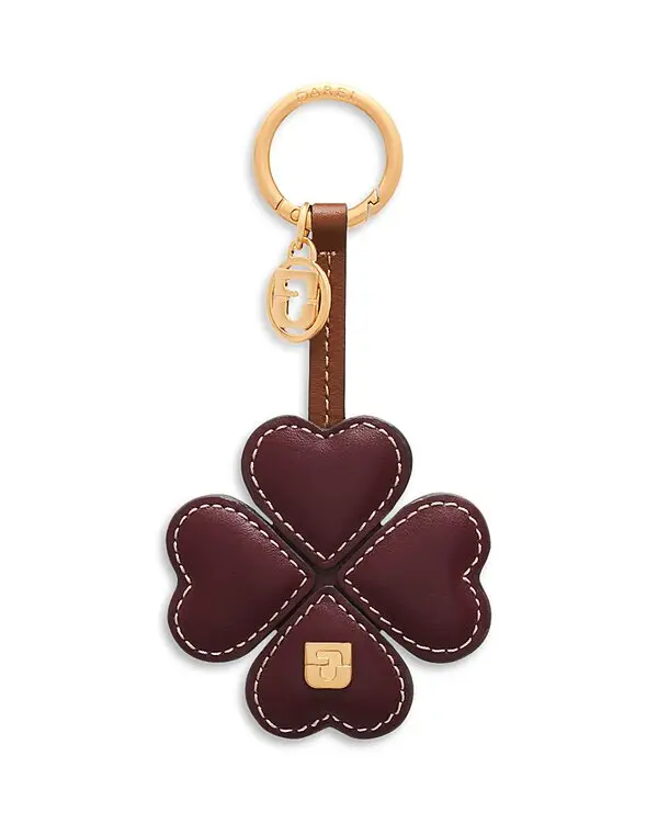 Gerard Darel 4 Feuilles Leather Bag Charm - Redwine