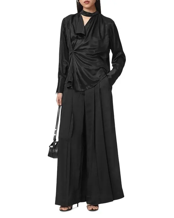 ALLSAINTS Zellie Gathered Asymmetric Top