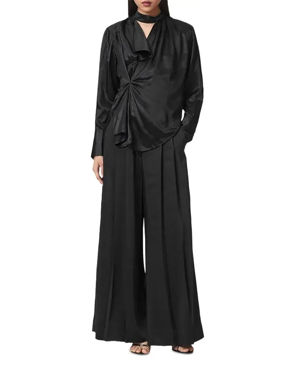 ALLSAINTS Zellie Gathered Asymmetric Top