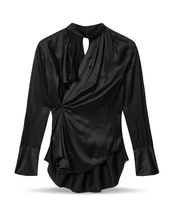 ALLSAINTS Zellie Gathered Asymmetric Top