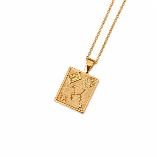 CIER Sagittarius Zodiac Necklace - Gold