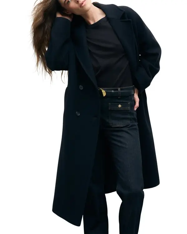 Gerard Darel Aliz Double Breasted Coat - Black