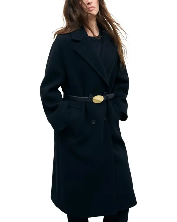 Gerard Darel Aliz Double Breasted Coat - Black