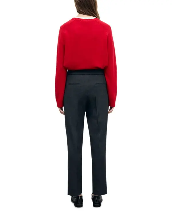 Gerard Darel Myra Mid Rise Straight Leg Pants - Charcoal