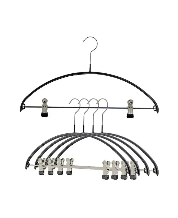 MAWA Euro Grip Clothing Hanger, Model 40kp, Set Of 5 - Black