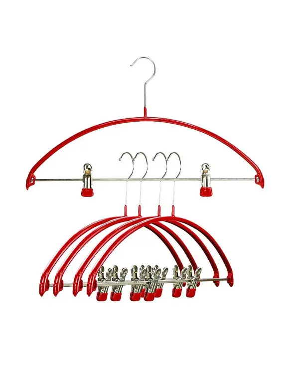 MAWA Euro Grip Clothing Hanger, Model 40kp, Set Of 5 - Red
