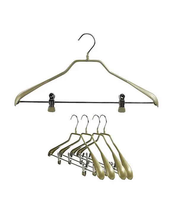 MAWA Bodyform Grip Clothing Hanger, Model 42lk, Set Of 5 - Gold