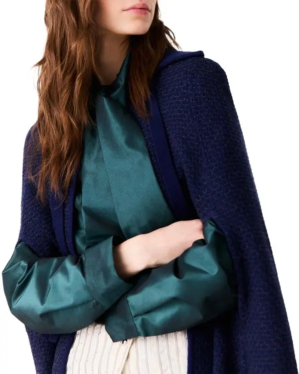 Maje Mapina Wool Long Cape Cardigan