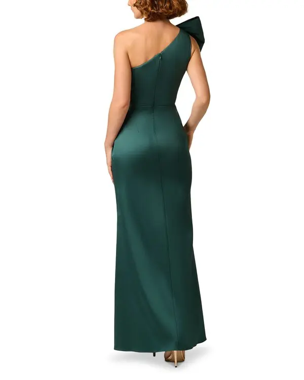 Aidan Mattox One Shoulder Stretch Mikado Gown