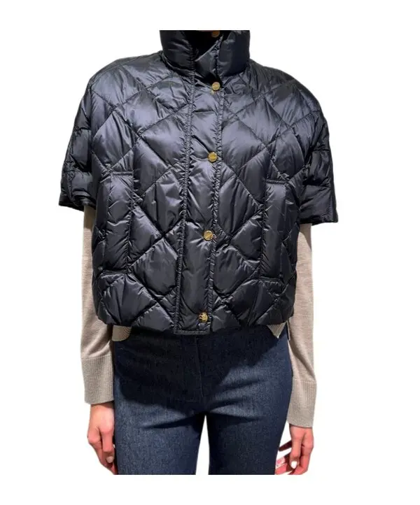 Max Mara Short-sleeved Padded Jacket - Black