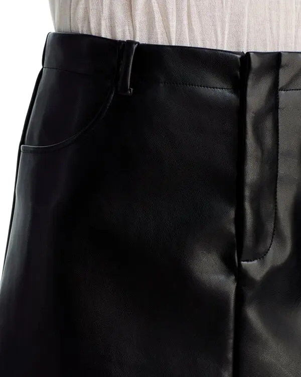 Aqua Faux Leather Mini Skirt Exclusive