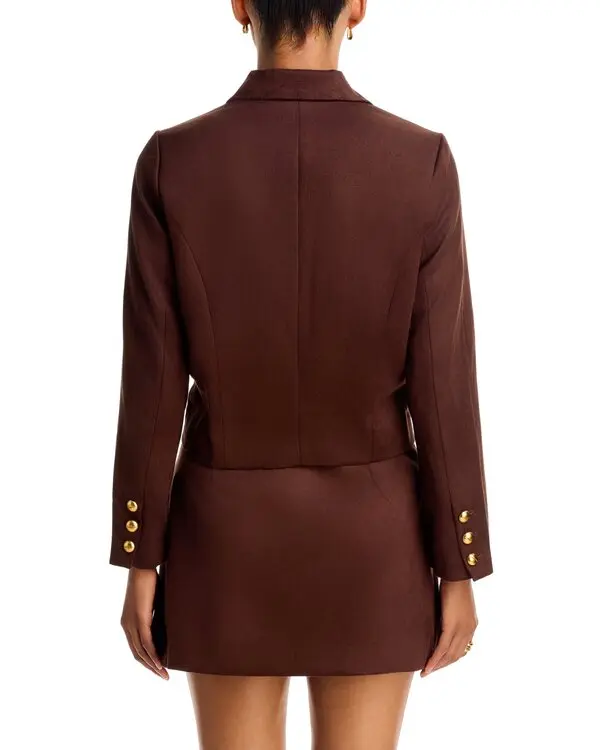 Aqua Faux Suede Collared Jacket Exclusive