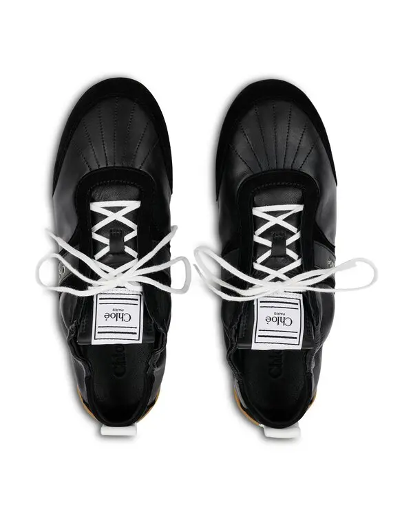 Chloé Kick Leather & Suede Sneakers
