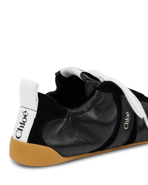 Chloé Kick Leather & Suede Sneakers
