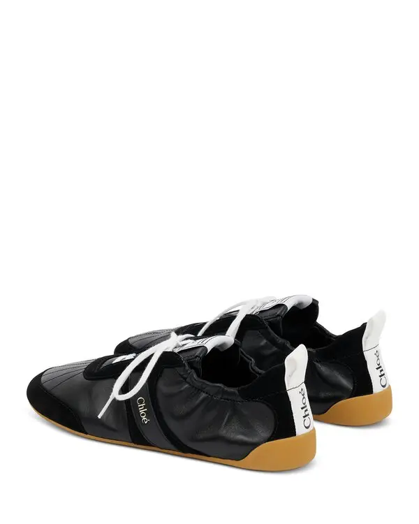 Chloé Kick Leather & Suede Sneakers