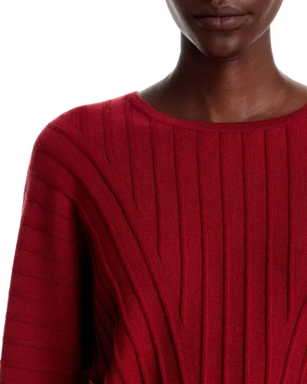 T Tahari Crewneck Long Dolman Sleeve Sweater