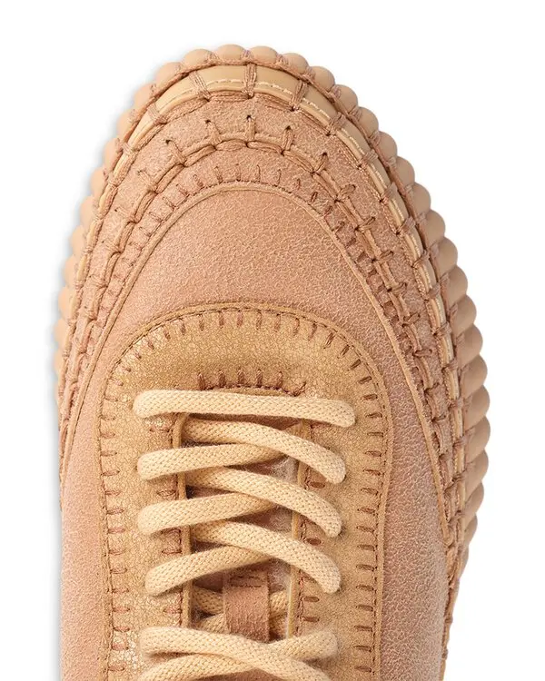 Chloé Nama Shearling Platform Sneakers - Authentic
