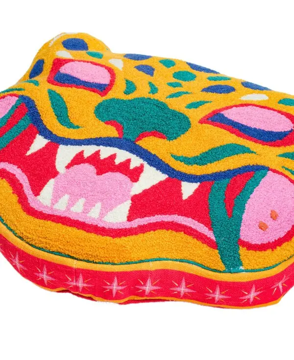 ZSA ZSA ZSU Ghuni Tasseled Embroidered Cotton Cushion, 14 X 15.5