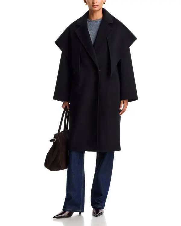 Aqua Oversized Removable Scarf Coat Exclusive