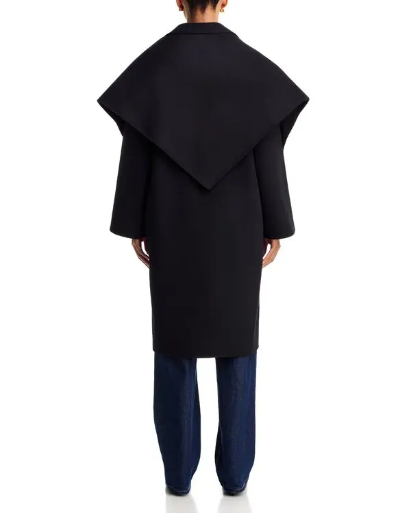 Aqua Oversized Removable Scarf Coat Exclusive