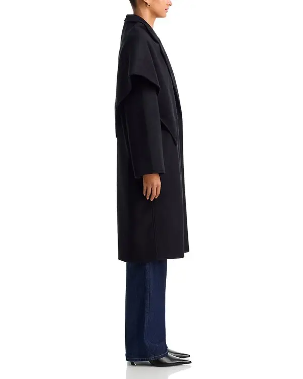 Aqua Oversized Removable Scarf Coat Exclusive