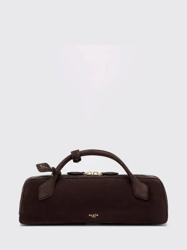 Alaïa Le Teckel Suede Sheepskin Handbag With Double Handle