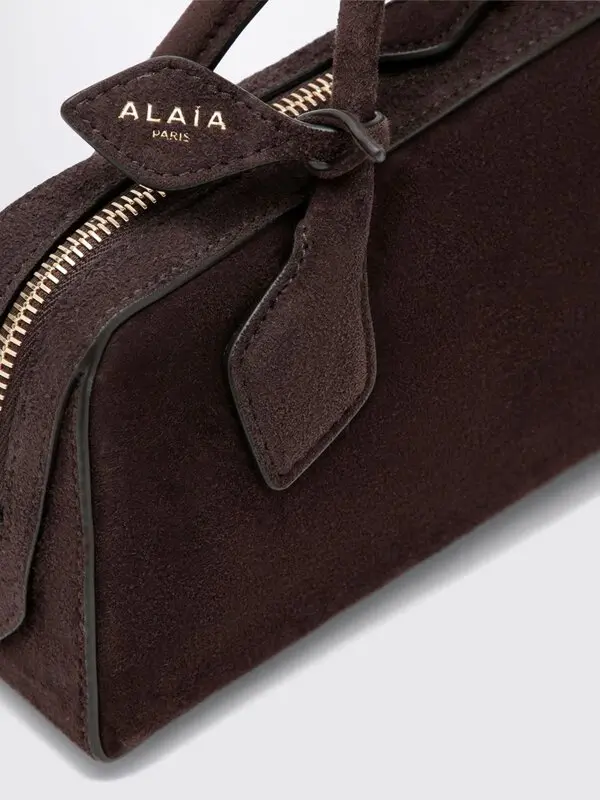 Alaïa Le Teckel Suede Sheepskin Handbag With Double Handle