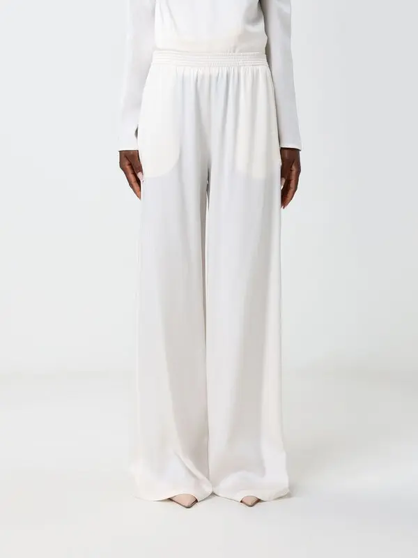 Fabiana Filippi High-waisted Wide-leg Palazzo Trousers With Elastic Waistband - Yellow